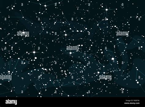 Cartoon Space Background With Bright Stars Night Starry Sky Vector