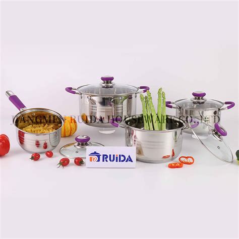 8 Piece Stainless Steel Cookware Kitchen Utensils Silicone Handle