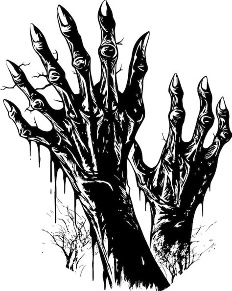 Morbid Maul Logo Icon With Zombie Hands Sinister Snatch Vector Logo