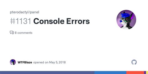 Console Errors · Issue 1131 · Pterodactylpanel · Github