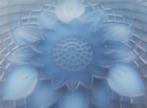 A French Art Deco Opalescent Floral Glass Bowl Circa 1930 30cm Diameter
