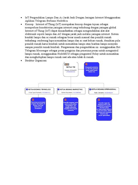 Iot Pada System Pengendalian Lampu Dan Ac Rumah Menggunakan Telegram Pdf