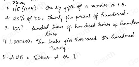 Solved Answer Ii Translate Each Expression Into Phrases 5pts 1 1