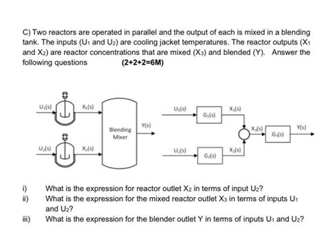 solved c two reactors are operated in parallel and the
