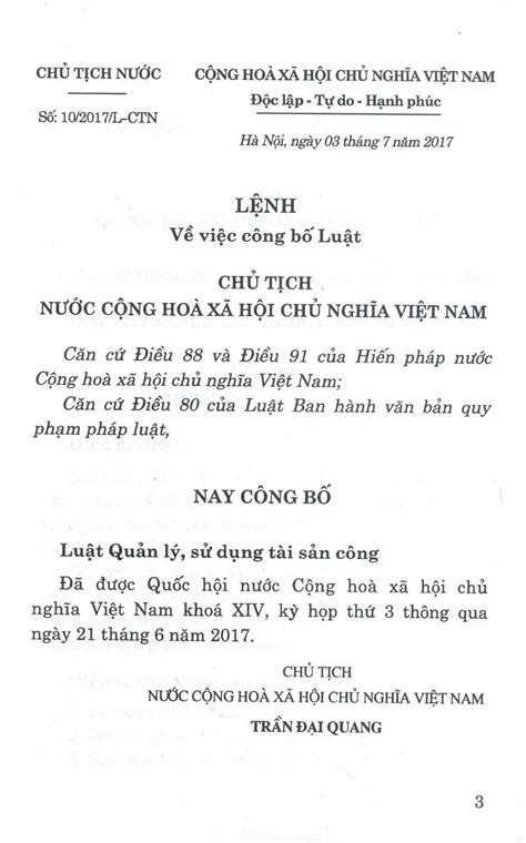 Sách Luật Quản Lý Sử Dụng Tài Sản Công Hiện Hành FAHASA