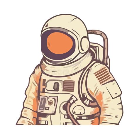 Futuristic Astronaut Explores Space In Space Suit Stock Vector