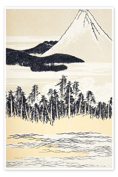 Wandbild „berg Fuji Japan 1816 Detail I“ Von Katsushika Hokusai