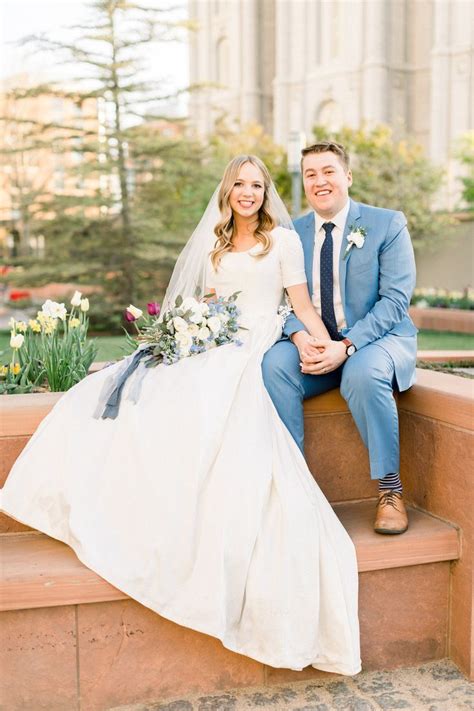 Salt Lake City First Look Session Taylor Charlie Temple Wedding