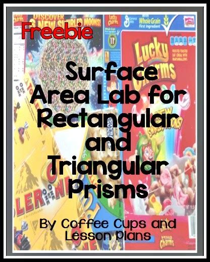 Geometry Surface Area Lab And A Freebie Coffee Cups And Lesson Plans