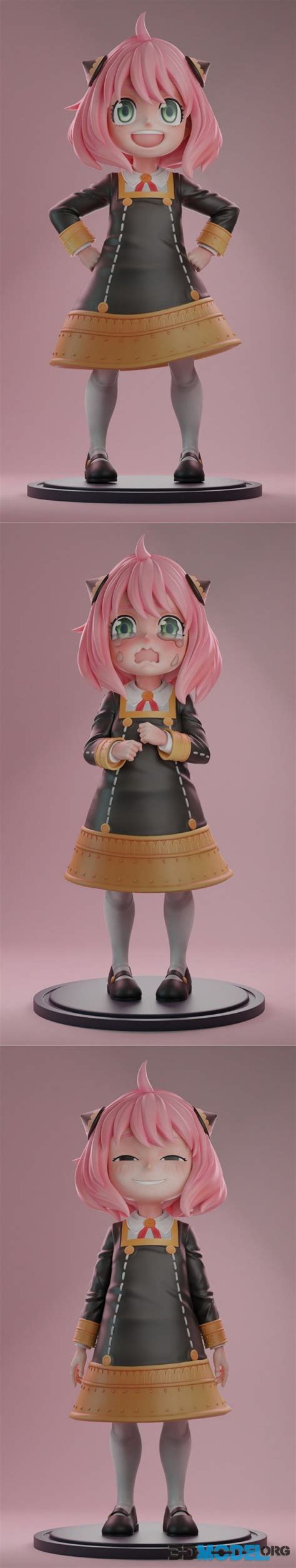 3d Model Anya Forger The Naughty School Girl Printable