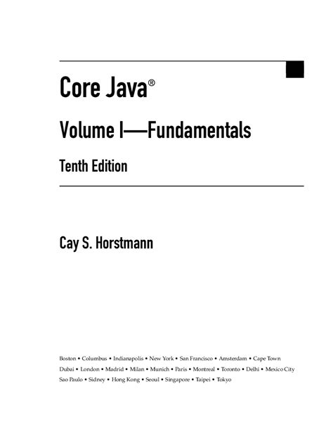 Download Free Core Java Fundamentals Volume 1 Pdf Online