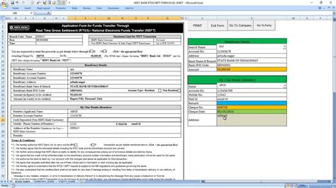 Hdfc Rtgs Neft Fillable Form Printable Forms Free Online
