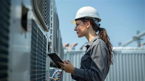 The Female Hvac Engineer Premium Ai Generated Image