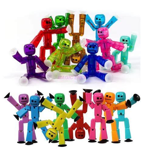 5 10 20pcs Set 8cm Sticky Robot Action Toy Figures With Sucker