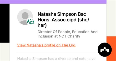 Natasha Simpson Bsc Hons Assoccipd Sheher Director Of People