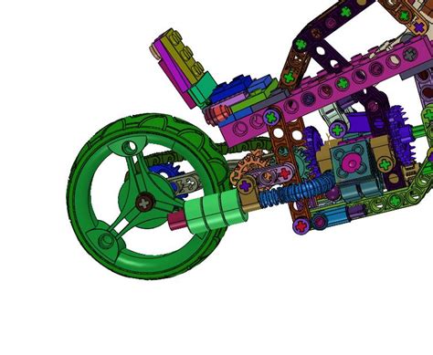 炫酷越野山地摩托车模型益智拼装玩具step 模型图纸下载 懒石网