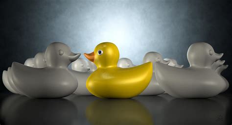 Rubber Duck Against The Flow Digital Art By Allan Swart Pixels
