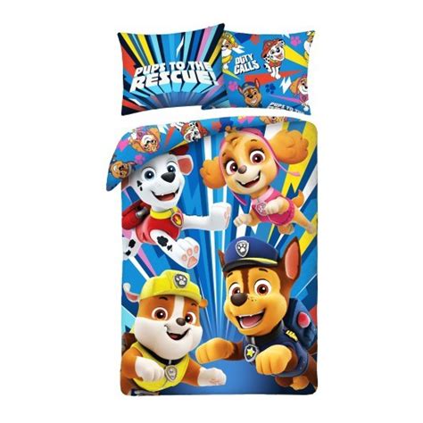 Single Duvet Set 160 X 200 Cm Paw Patrol Paw 710bl