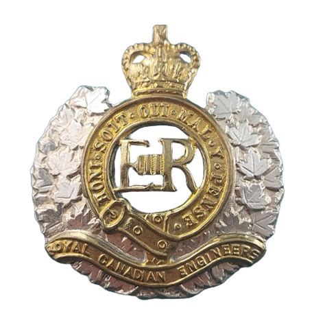 Qeii Rce Royal Canadian Engineers Cap Badge Canadian Soldier Militaria