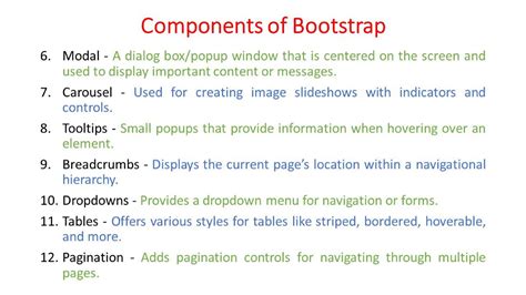 Unit 4 Bootstrap Html Css And Javascript Framework Ppt