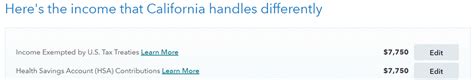 Hsa Contributions In California State Tax Module