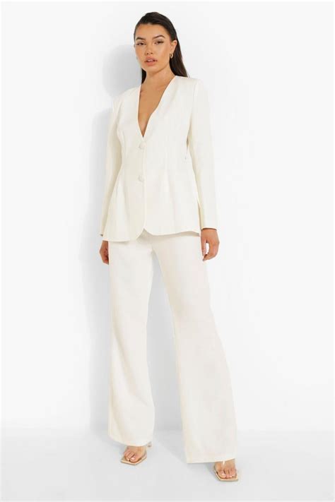 Tailored Fit And Flare Trousers Boohoo Uk