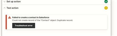 Salesforce Error Failed To Create A Contact In Salesforce Could Not
