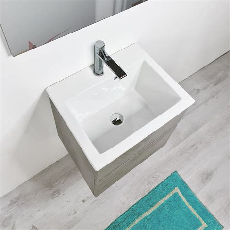 Mobile Bagno 50x40 sospeso moderno con cassetto KLARA Profondità 40