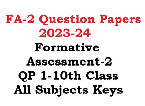 Fa 2 Question Papers 2023 24 Formative Assessment 2 Qp 1 10th Class