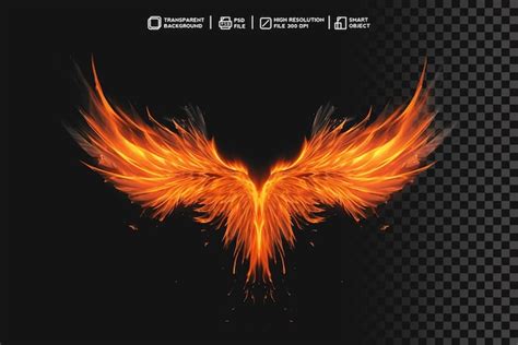 Premium Psd Fierce Firestorm Wings Fire Burning Wings Effect On