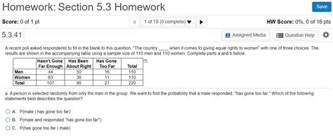 Solved Homework Section 5 3 Homework Save Score 0 Of 1 Pt