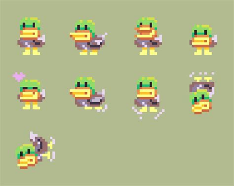 Pixel Art Duck By Gabl