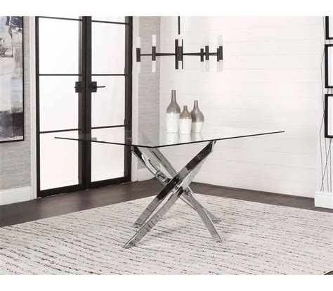 Vera Rectangular Glass Dining Table Cramco Furniture Cart