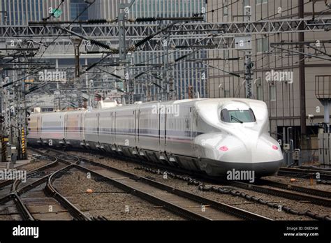 Shinkansen Japanese Bullet Train In Tokyo Railway Station Tokyo Japan