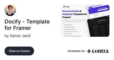 Docify Template For Framer By Samar Jamil