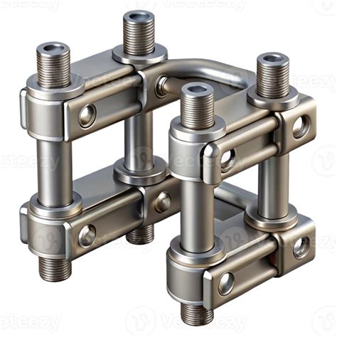 3d Render Metallic Interlocking Joints 54196502 Png