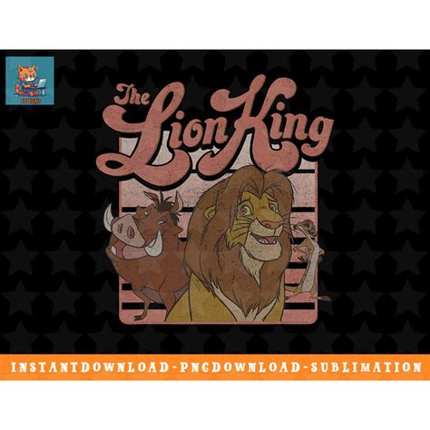 Disney The Lion King Simba Timon Pumbaa Retro Png Sublimati Inspire