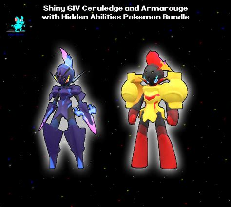 Shiny 6iv Ceruledge And Armarouge With Hidden Abilities And Master