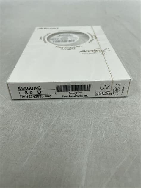 New Alcon Ma60ac080 Acrysof Intraocular Lens 80d Disposables