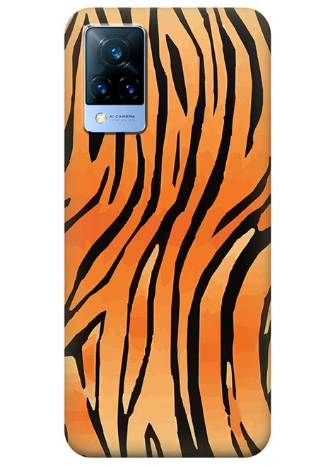 Vivo V21 силіконовий чохол з картинкою - Тигровий принт