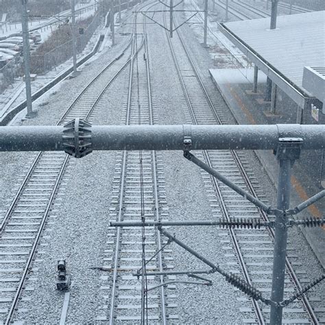 Premium Photo Snow Train Track