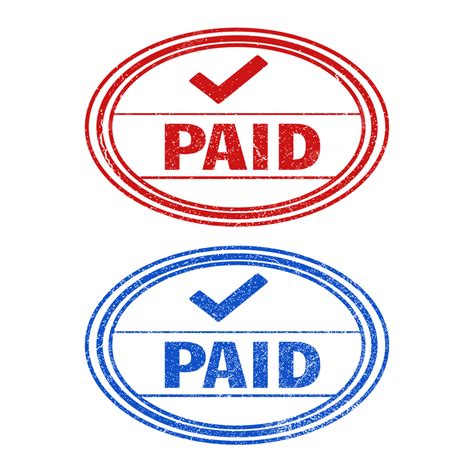 Black Paid Stamp