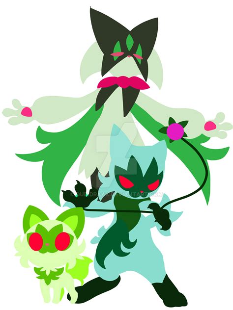 Sprigatito Evolution By Dudidraak On Deviantart