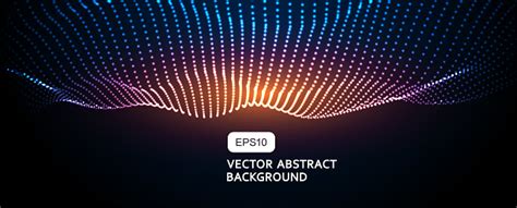 3d 파티클 웨이브 파티클 프랙탈 배경 인터넷 빅 데이터 및 기술 개념 추상적 배경 빛에 대한 스톡 벡터 아트 및 기타 이미지 빛 음파 0명 Istock