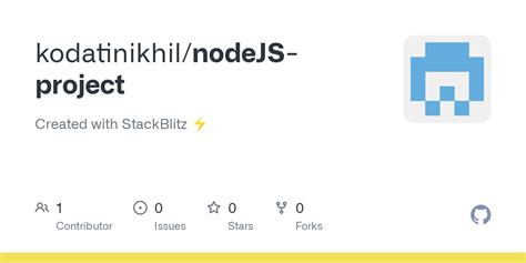 GitHub Kodatinikhil NodeJS Project Created With StackBlitz