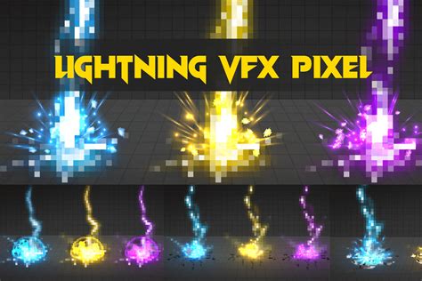 Lightning VFX Pixel Fire Explosions Unity Asset Store