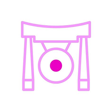 Gong Icon Duotune Pink Colour Chinese New Year Symbol Perfect 24698877
