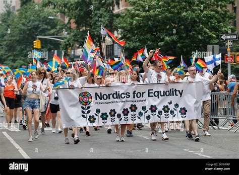 New York USA June 30 2024 Thousands Of People Marched In The New