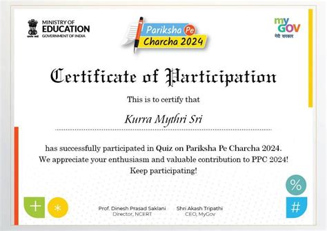 Mythrisri Kurra On Linkedin Parikshapecharcha2024 Mygov Educationforall