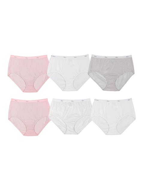Buy Hanes Womens Cotton Brief Assorted Panties 6 Pack Online